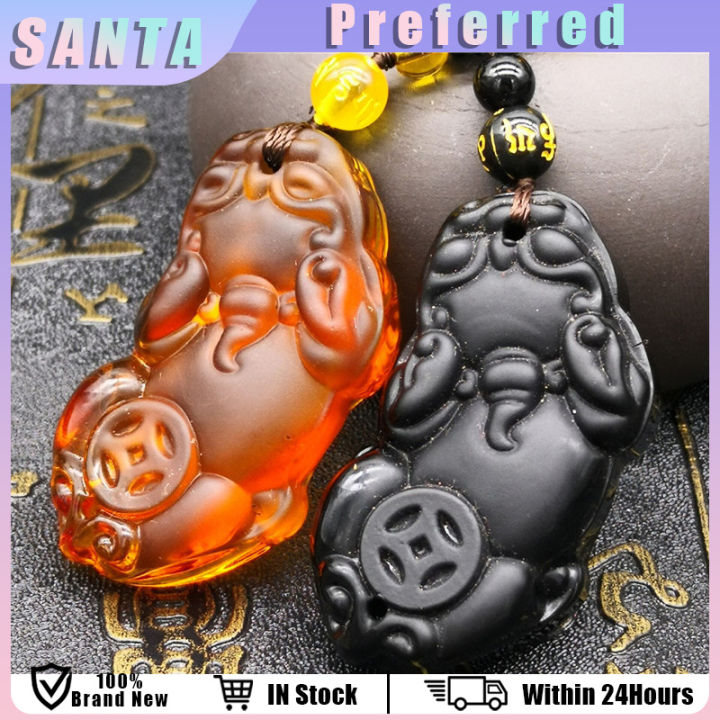 Pixiu Necklace Couple Necklace Amulet Gifts Jades Stone Pixiu Pendant ...