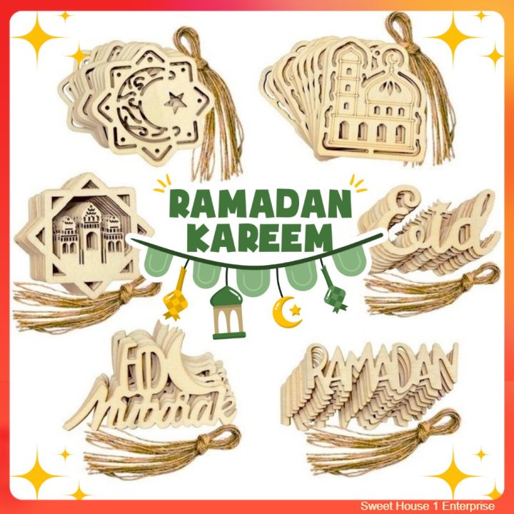 HARI RAYA HIASAN GANTUNG KRAF KAYU PERHIASAN DOME HARI RAYA AIDILFITRI ...