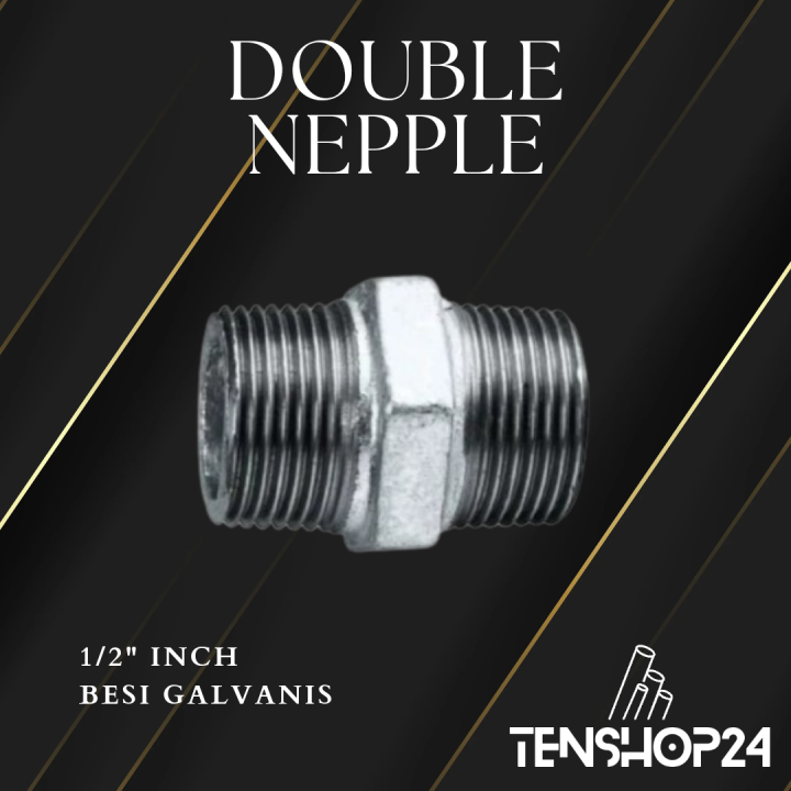 Double Nepple / Double Nepel Galvanis - 1/2" Inch | Lazada Indonesia