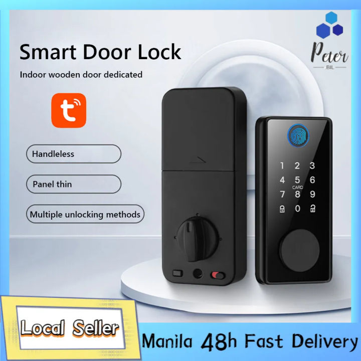 Tuya Bluetooth-compatible Smart Card Digital Code Lock Aluminum Alloy Security Door Locks ...