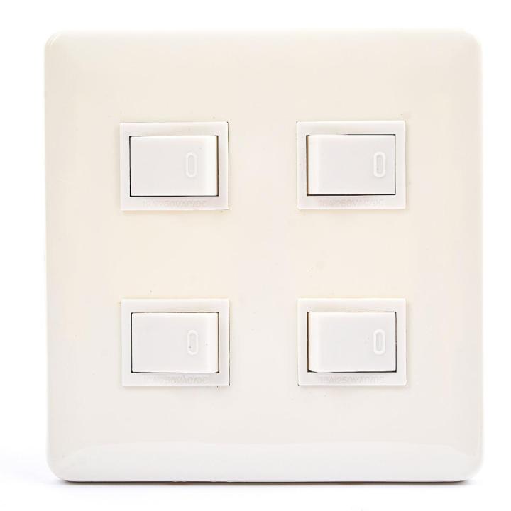 Surer 1373-B 4 Gang 3 Way Switch, Flush Type with Utility Box (DIY ...
