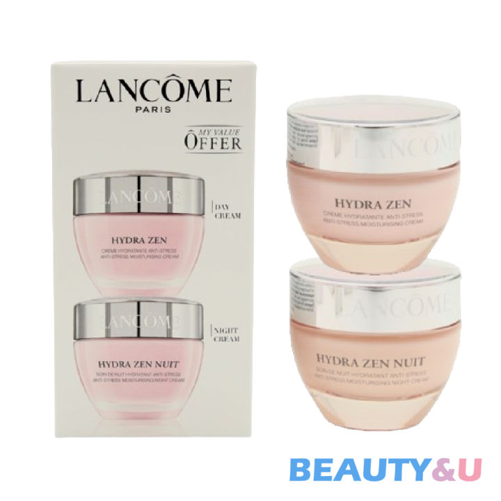 LANCOME Hydrazen Day & Night Set : 1. Hydra zen Neo Calm Day Cream 50ml ...