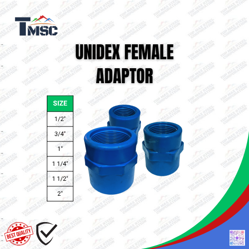 Unidex Female Adaptor PVC 1/2" 3/4" 1" 1 1/4" 1 1/2" 2" | Lazada PH