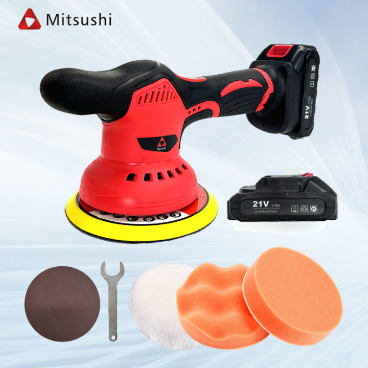 Mitsubishi Cordless Car Buffer Polishing Machine with 2pcs 21V ...