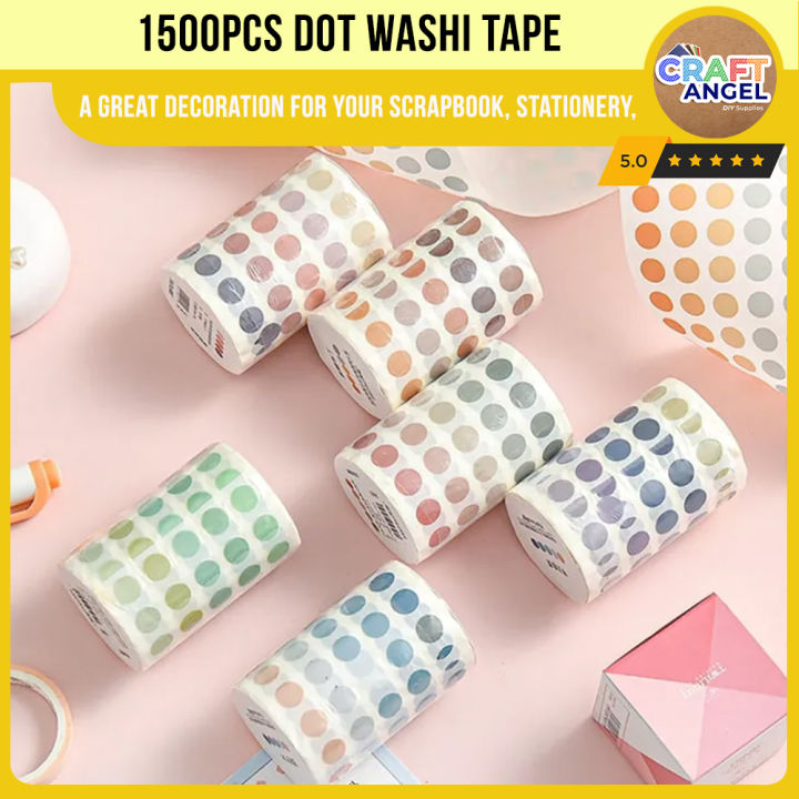 1500pcs Dot Washi Tape Japanese Stationery Journal Notebook Planner ...