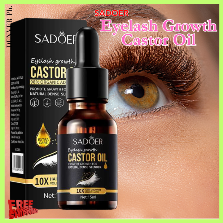 Best Seller Sadoer Eyelash Growth With Castor Oil Contains Castor Oil