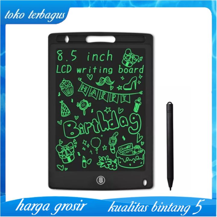 LCD Writing Drawing Papan Tulis Gambar Notes Tablet 8.5" inch Praktis ...