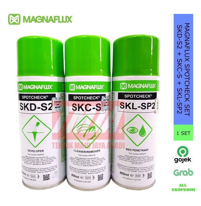 MAGNAFLUX Spotcheck Cleaner / Remover, Developer, Red Penetrant ...