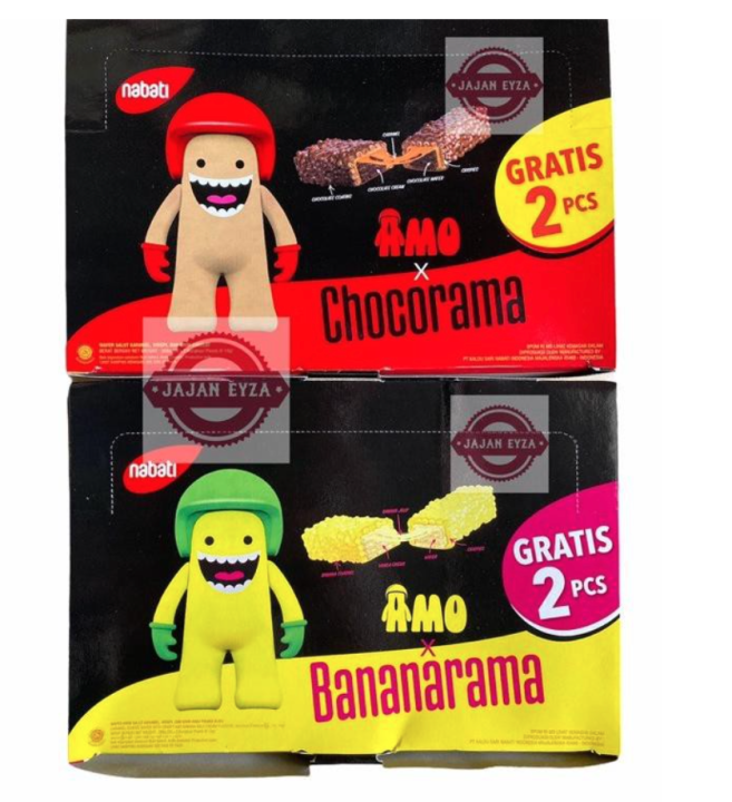 Nabati Amo Chocorama Wafer Coklat Crispy Karamel 14gr [20 pcs/box ...