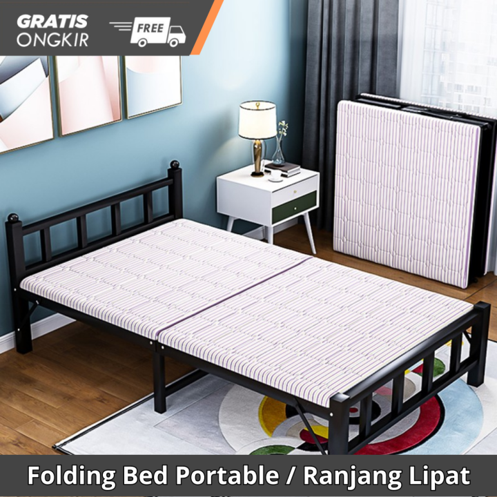 Ranjang Lipat Portable Tempat Tidur Lipat Folding Bed Kasur Lipat ...