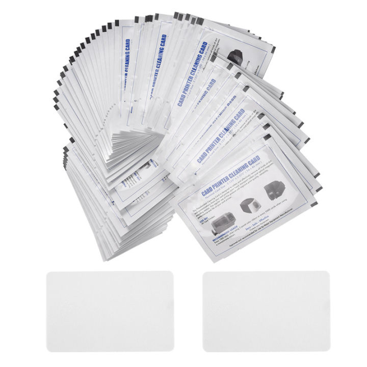 CMVI L-50 Piece Dual Side Card Reader Cleaner CR80 Card Reader Cleaning ...
