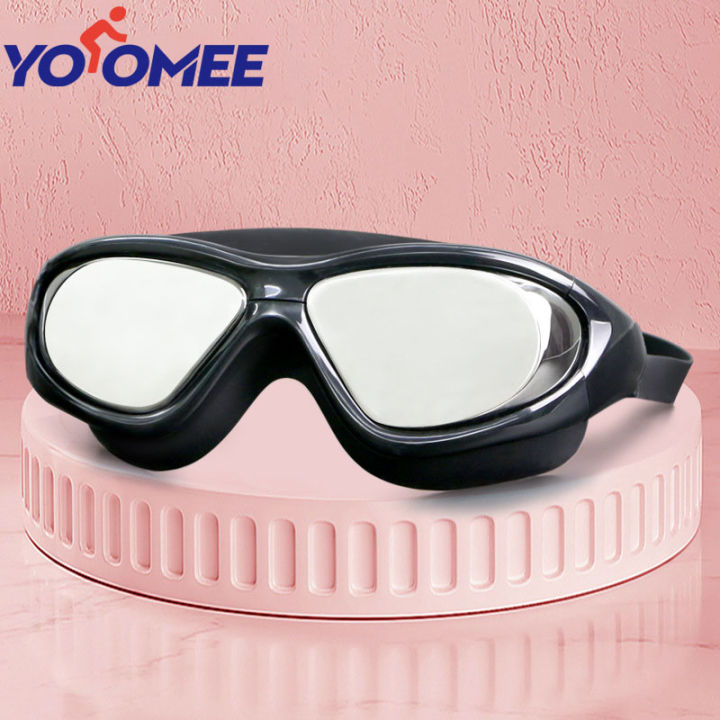 Yoomee แว่นตาว่ายน้ำเฟรมขนาดใหญ่ของผู้ใหญ่แว่นตาว่ายน้ำกันน้ำกันหมอก ...