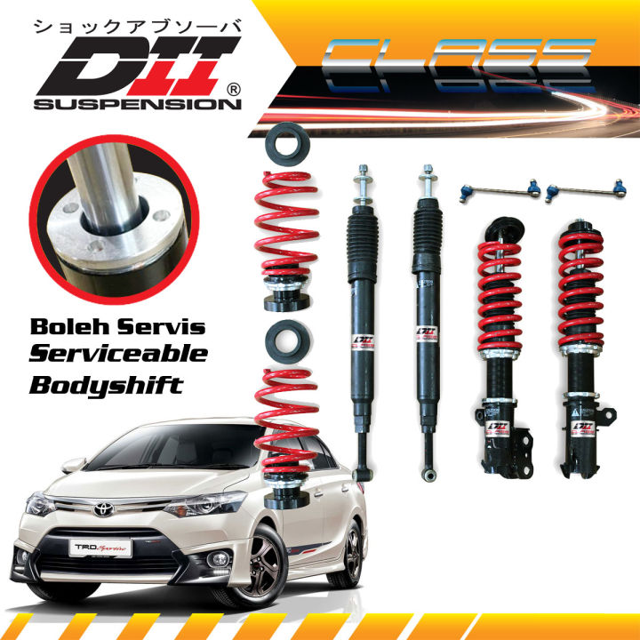 DII ADJUSTABLE Toyota Vios NCP150 Hi Lo Body Shift Serviceable Absorber ...