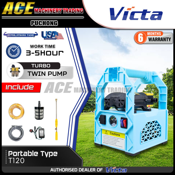 VICTA T120 Twin Pump Battery Sprayer Portable Type 12V Complete Set ...
