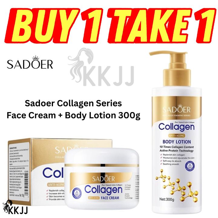 KKJJ [BUY 1 TAKE 1] SADOER BODY LOTION 300g + SADOER COLLAGEN CREAM 100g | Lazada PH