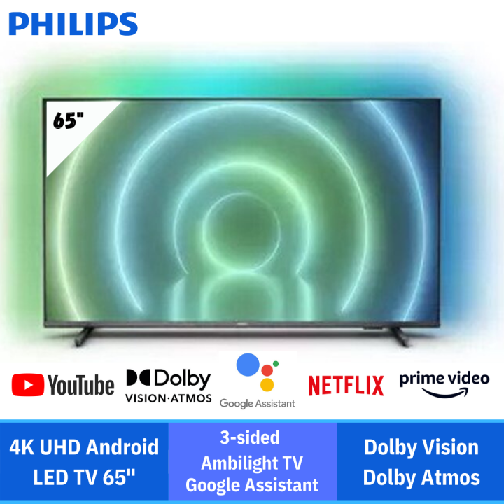 PHILIPS 65" 4K Ultra UHD Android LED TV 65PUT7906/68 | Dolby Vision and Dolby Atmos | Google ...