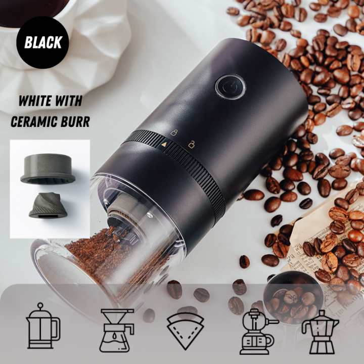 Electric automatic portable coffee grinder with 420 stainless steel ...