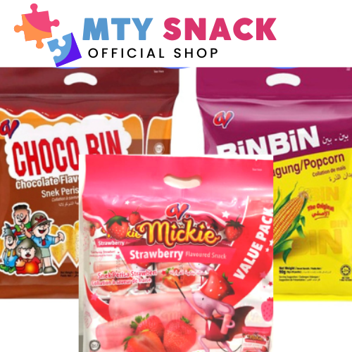 [MTY] Cvmallow Bin Bin Corn Snack (Choco/Jagung/Strawberry) 90/168gm ...