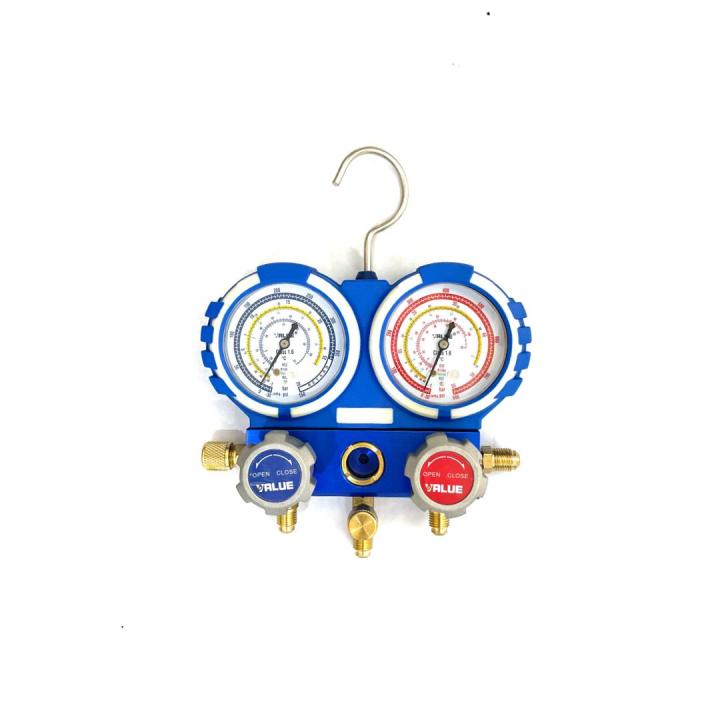 VALUE Dual Manifold Gauge Anti-Collision Series VMG-2-R32-B (R32, R410a, R134a, R410a) | Lazada