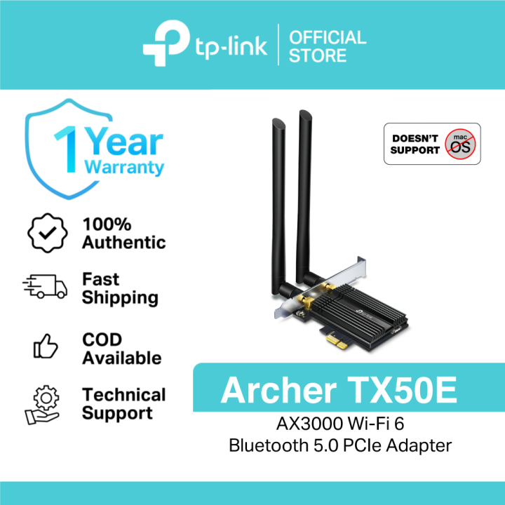 TP-Link Archer TX50E AX3000 Intel Wi-Fi 6 Gigabit Dual Band 2.4GHz ...