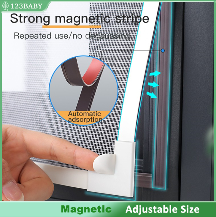 Magnetic Window Screen Adjustable DIY Customize windows Washable ...