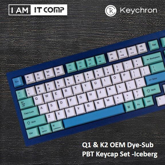 Keychron Q1/K2 OEM Dye-Sub PBT Keycaps Set - WhiteBlue / Beach / Dolch ...