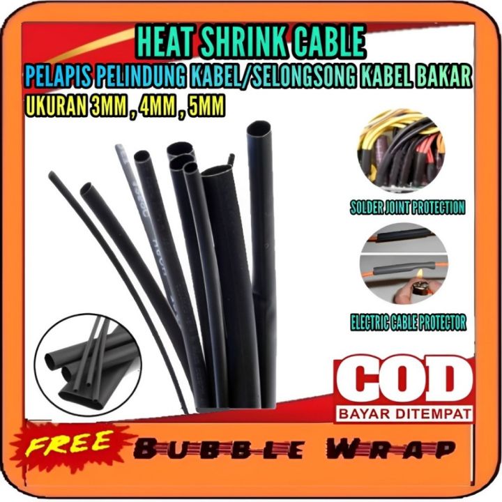 Selongsong Kabel Bakar/Heat Shrink Tube Selang Kabel Isolasi Bakar ...
