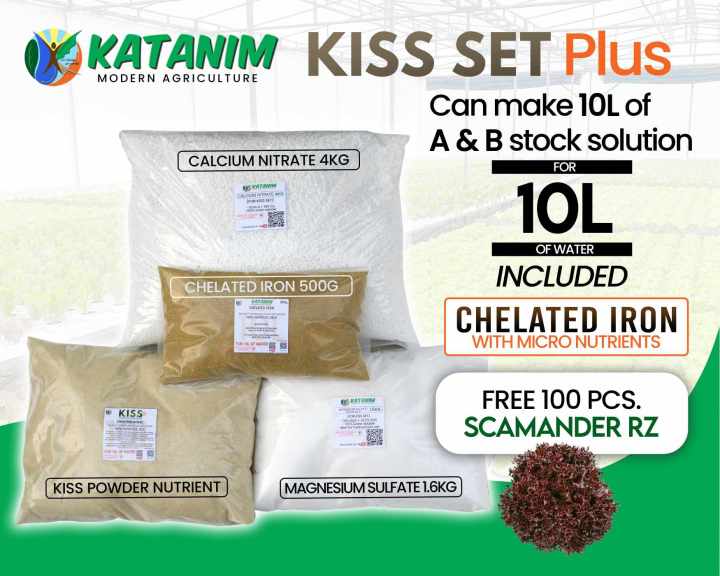 KISS PLUS Powder 10L SET +CHELATED IRON/micronutrients for Lettuce ...