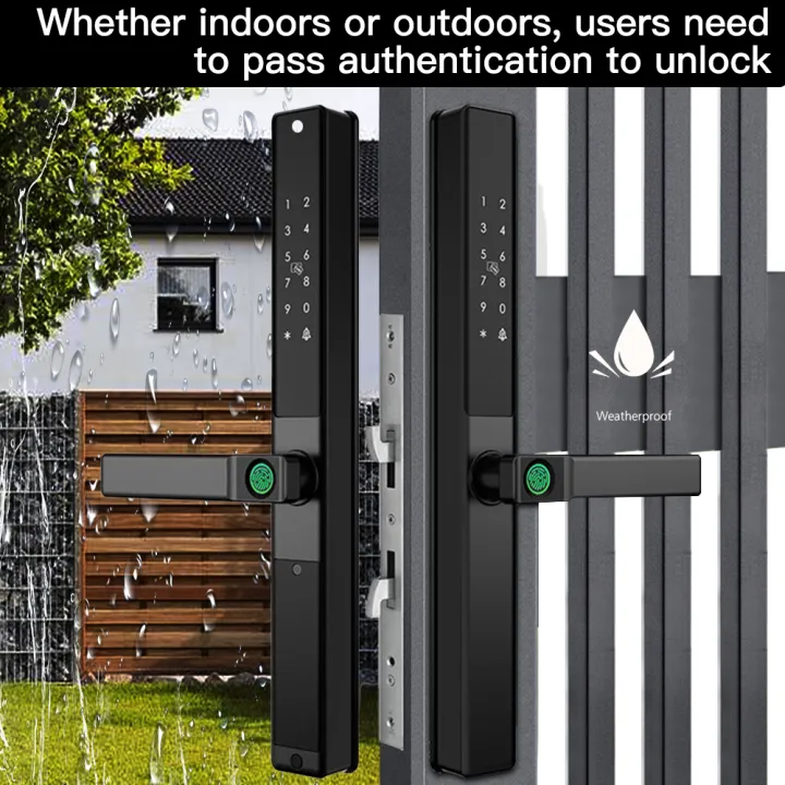 PHIPULO Tuya WiFi Smart Door Lock Grille Swing door Double Side ...