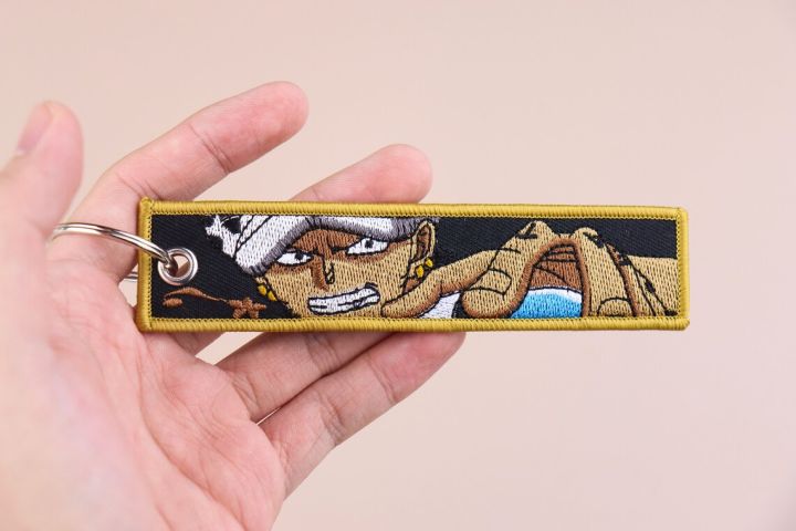 Moto Camp / One piece Trafalgar Law / Embroidered Key Tags | Embroidery ...