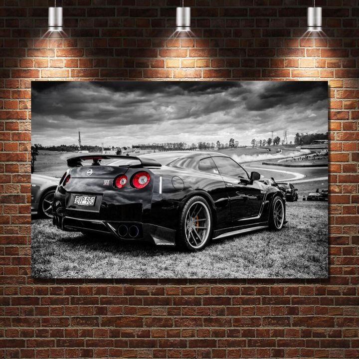 Supercar Nissan Skyline GTR R35 sukan kereta 4K WallCanvas poster dan ...