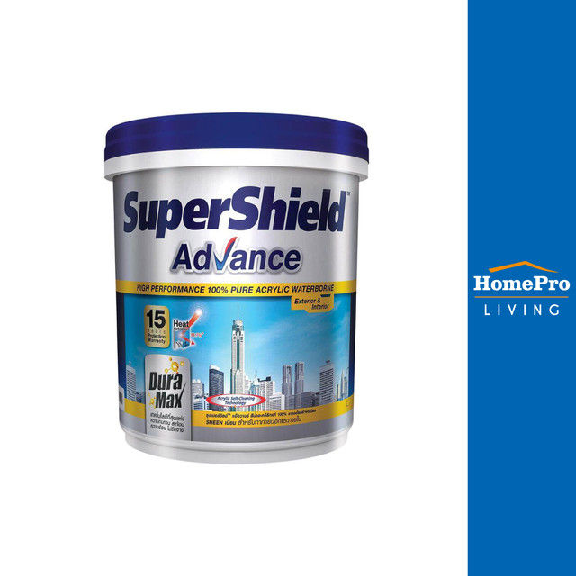 HomePro สีน้ำทาภายนอก SUPERSHIELD ADVANCE BASE A เนียน 9 ลิตร แบรนด์ ...
