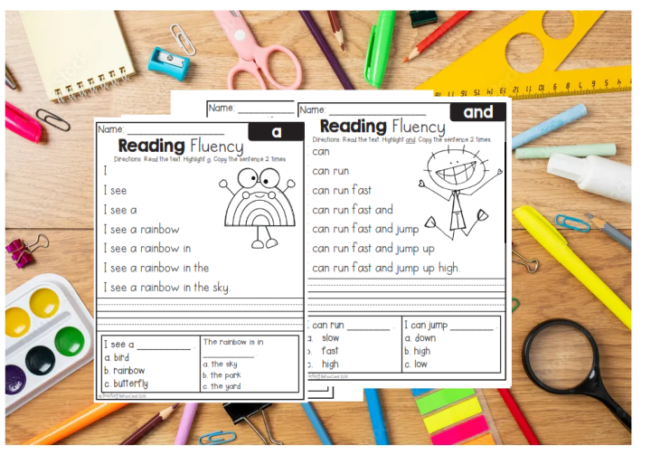 Fun Reading Fluency and Comprehension worksheet Sight words reader ...