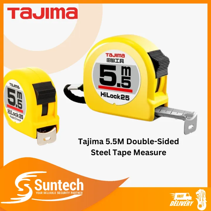 Tajima 5.5M Double-Sided Steel Tape Measure with Box Ruler Scale ...