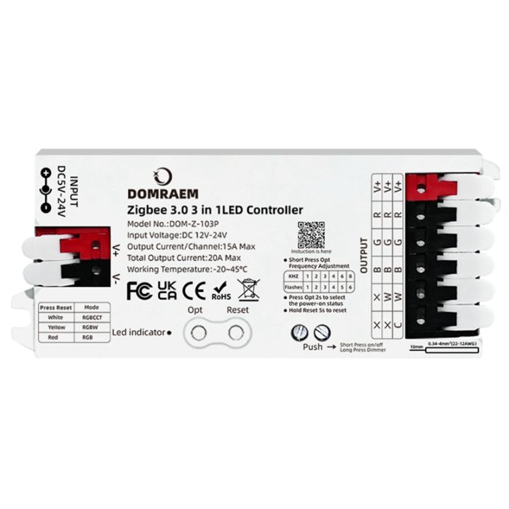 [qft]- Smart Dimmer Zigbee3.0 Rgb RGBW LED Strip Controller 3 in 1 ...