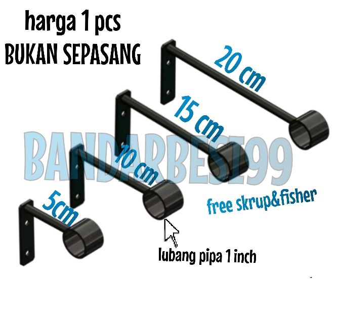 GANTUNGAN JEMURAN BESI/GANTUNGAN TEMPEL DINDING/SIKU PENYANGGA BESI ...