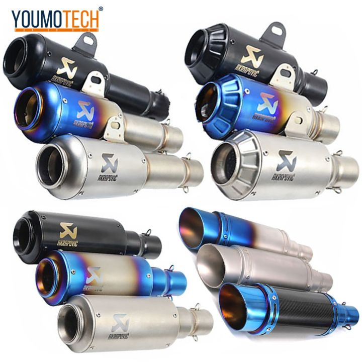 38-51mm R8 Universal Motorcycle Modify Power Pipe Exhaust Muffler Pipe ...