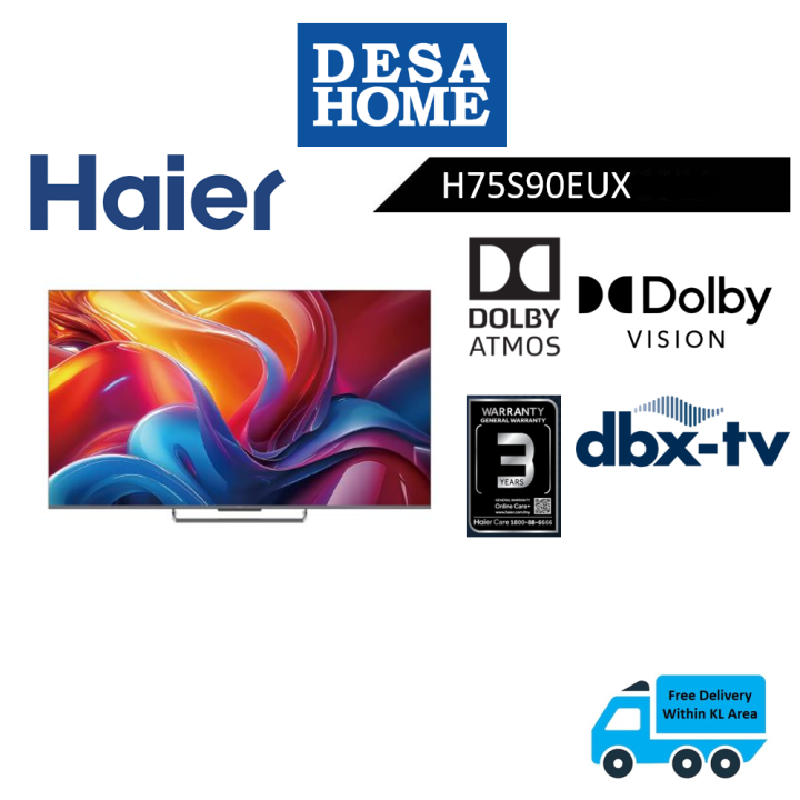 (FREE DELIVERY WITHIN KL/PJ) HAIER H75S90EUX 75'' 4K QLED UHD LED ...