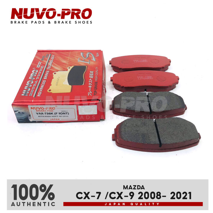 Nuvo-Pro Brake Pad Front Mazda CX-7 / CX-9 2008-2021 / Mitsubishi ...
