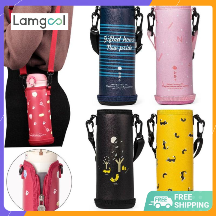 Hàng Có Sẵn 1 Chiếc Vỏ Bọc Da Chai Nước Thể Thao 420-500Ml Có Dây Đeo ...