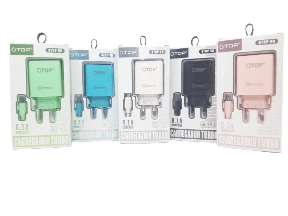 Travel Charger Qtop Macaron / Charger Casan Macaron 6.1 Ampere 2 USB ...