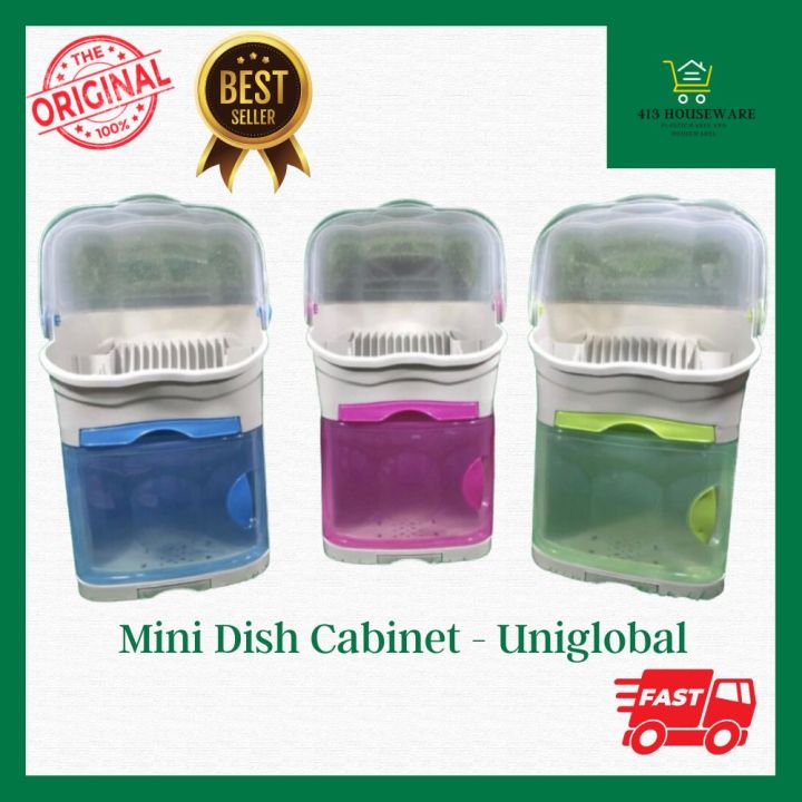 Mini Dish Cabinet Floral Dish Organizer Dish Rack Pinggan Pingganan ...