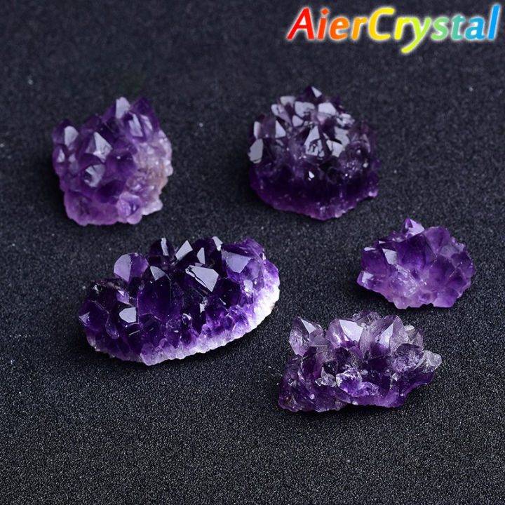 Natural Raw Ore purple Raw Ore Crystal Cluster Ornaments Purification ...