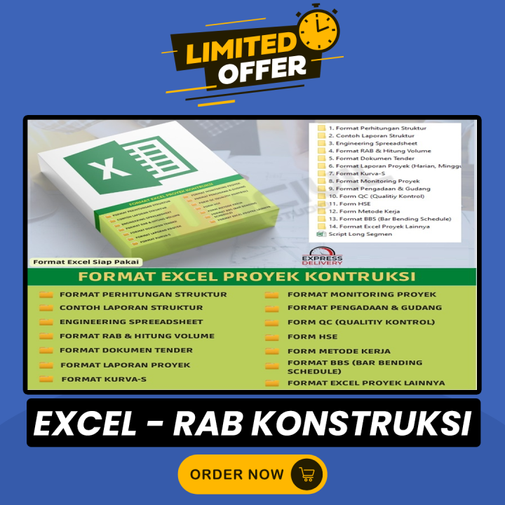Paket File Excel RAB Proyek Kontruksi Bangunan Teknik Sipil ...