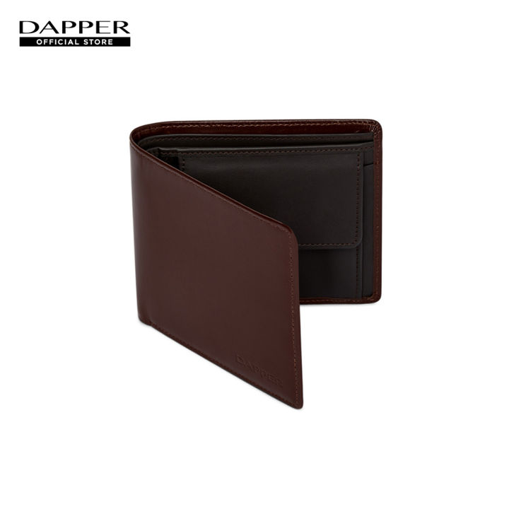 DAPPER กระเป๋าสตางค์ ใส่เหรียญ Bifold Leather Wallet with Coin Pocket ...