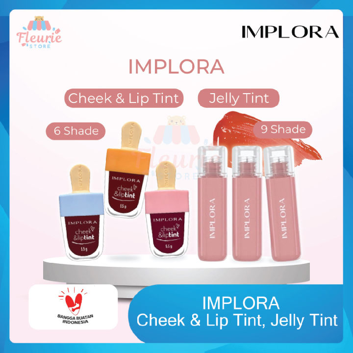 IMPLORA Cheek & Lip Tint Model Ice Cream / Jelly Tint - Set Liptint & Pemerah Pipi Original ...