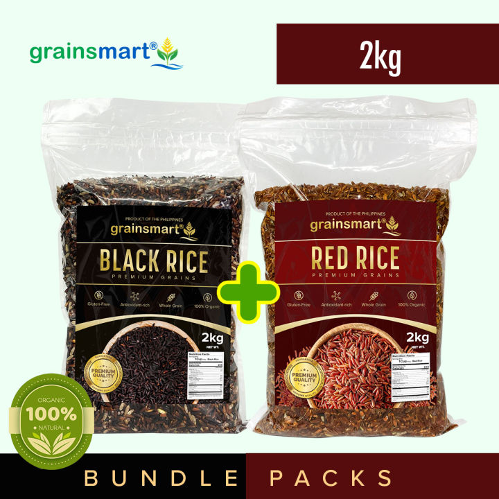 Grainsmart Black + Red Rice (2KG) Bundle Packs | Lazada PH