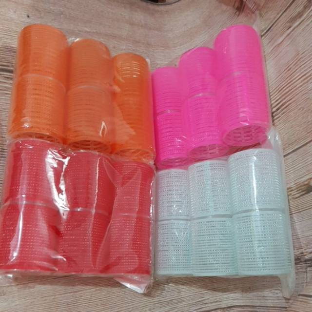 Roll Rambut / Hair Rollers Roll Lengket 5 Inch isi | Lazada Indonesia