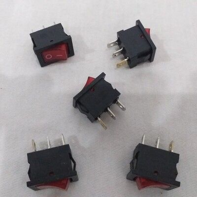 Saklar Dispenser Lampu 2X1.5cm Small/Rocker Switch 3P 10A | Lazada ...