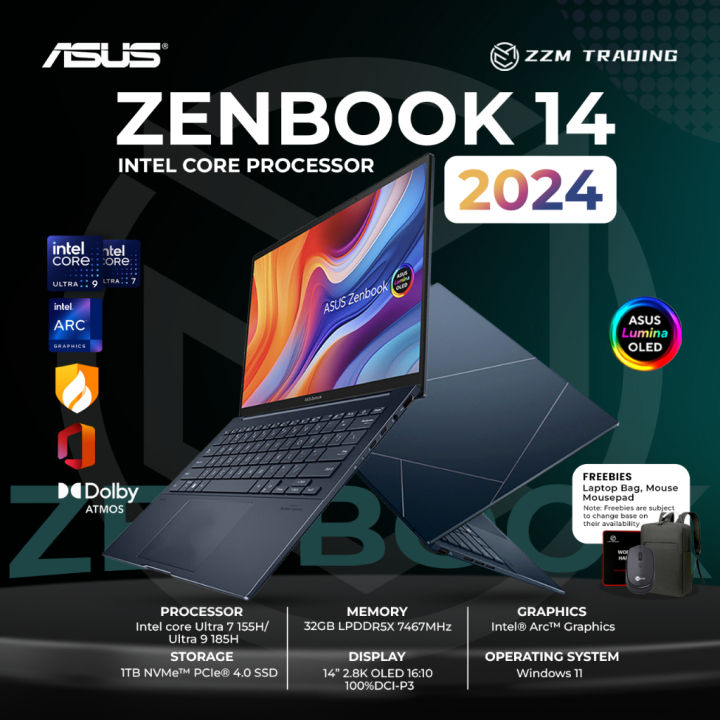 2025ASUS ZenBook 14 2024 Intel core ultra 7 14" OLED Intel ® Arc ™ Graphics | 32GB RAM 1TB SSD ...